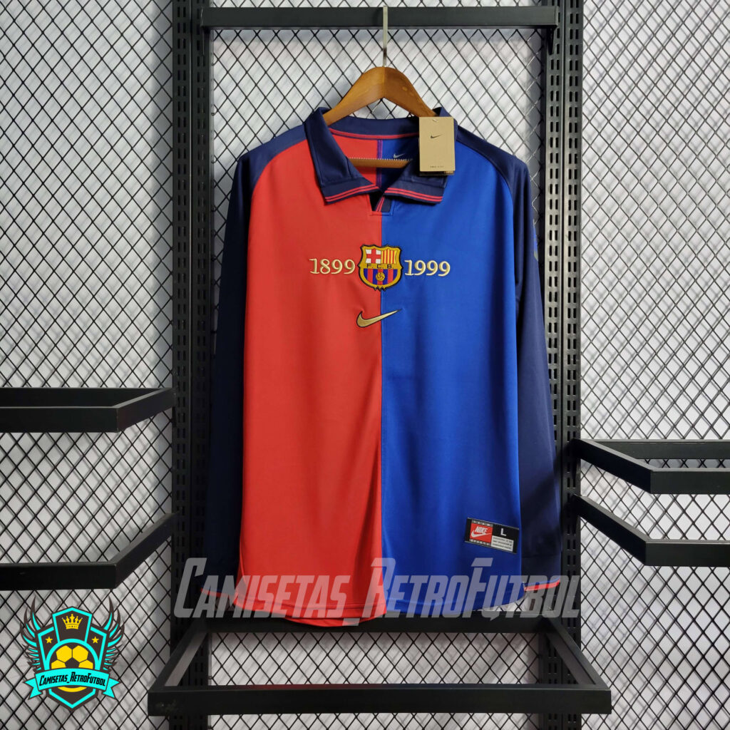 Camiseta Retro FC Barcelona 1999/2000 Local (Manga Larga) - Camisetas ...
